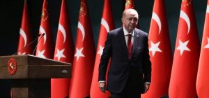 Erdogan and flags, 2018, cropped - Just World Educational