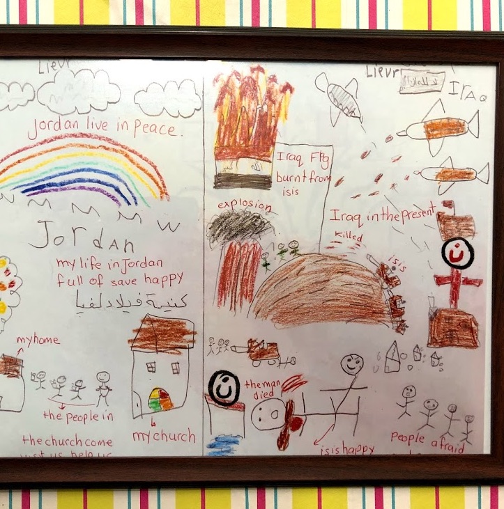 Iraqi refugee child drawing - Just World Educational