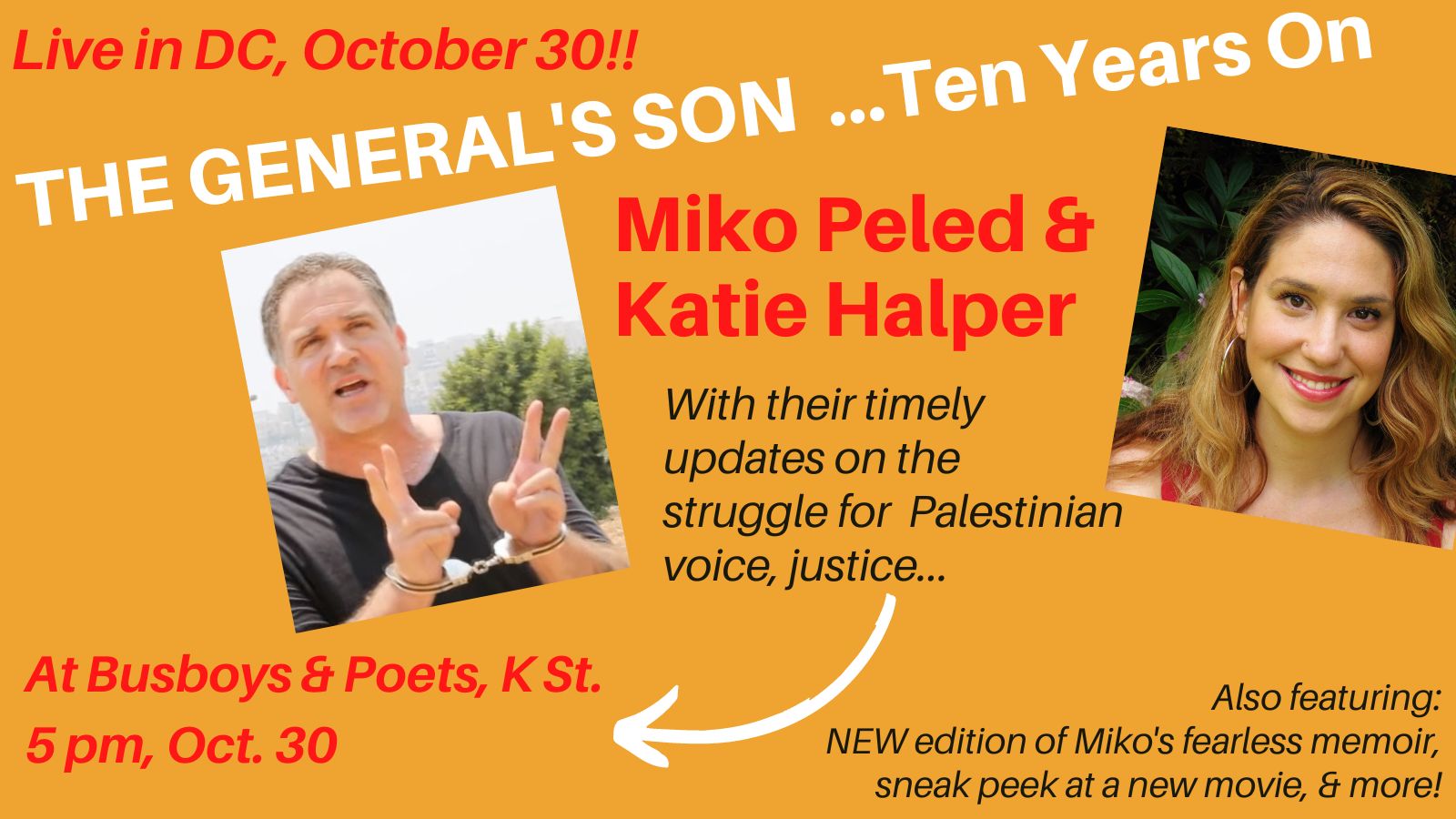 Katie Halper To Help Miko Peled Launch New Edition Of The Generals Son Just World Educational